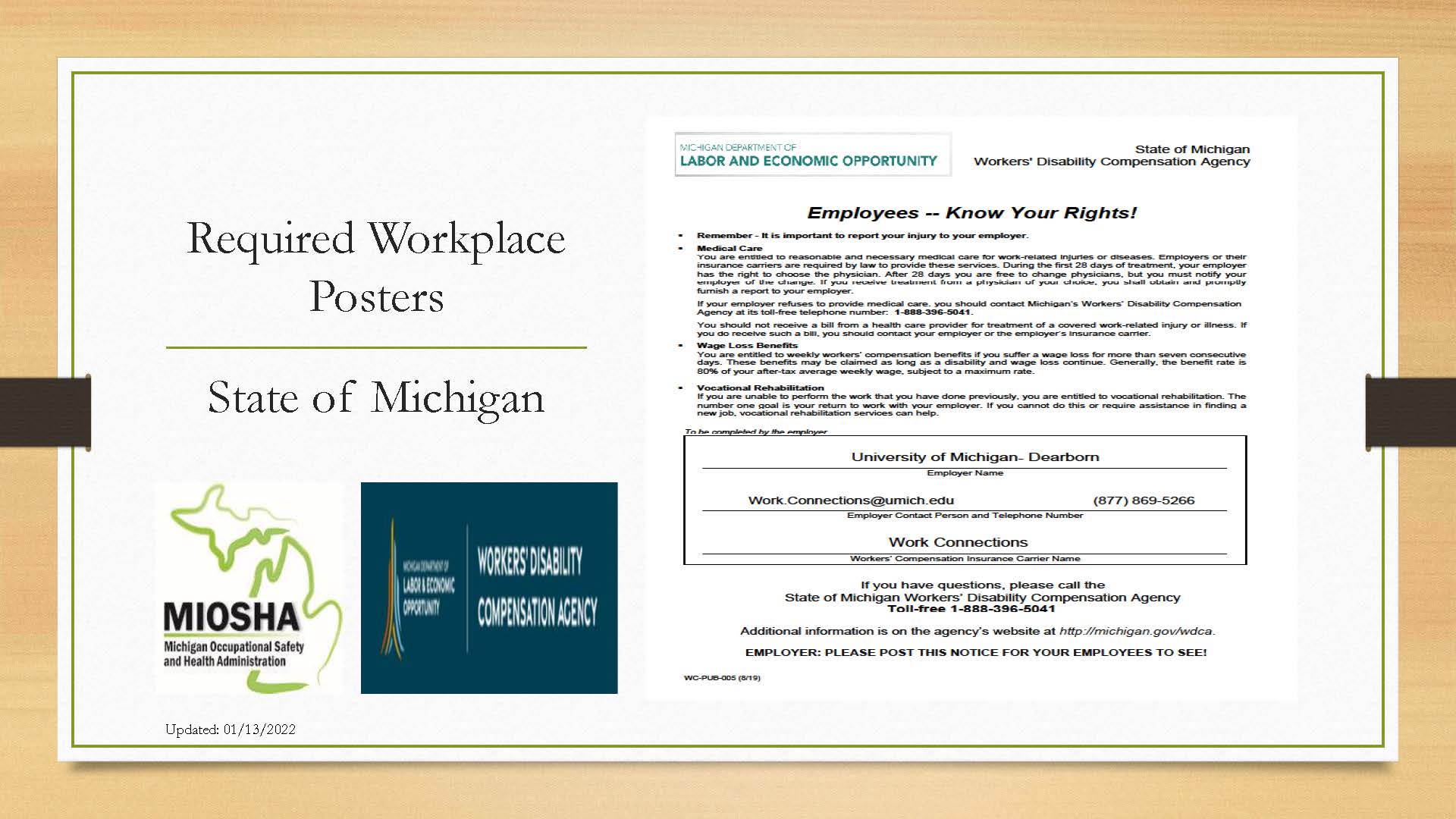 Required Workplace Posters | University of Michigan-Dearborn