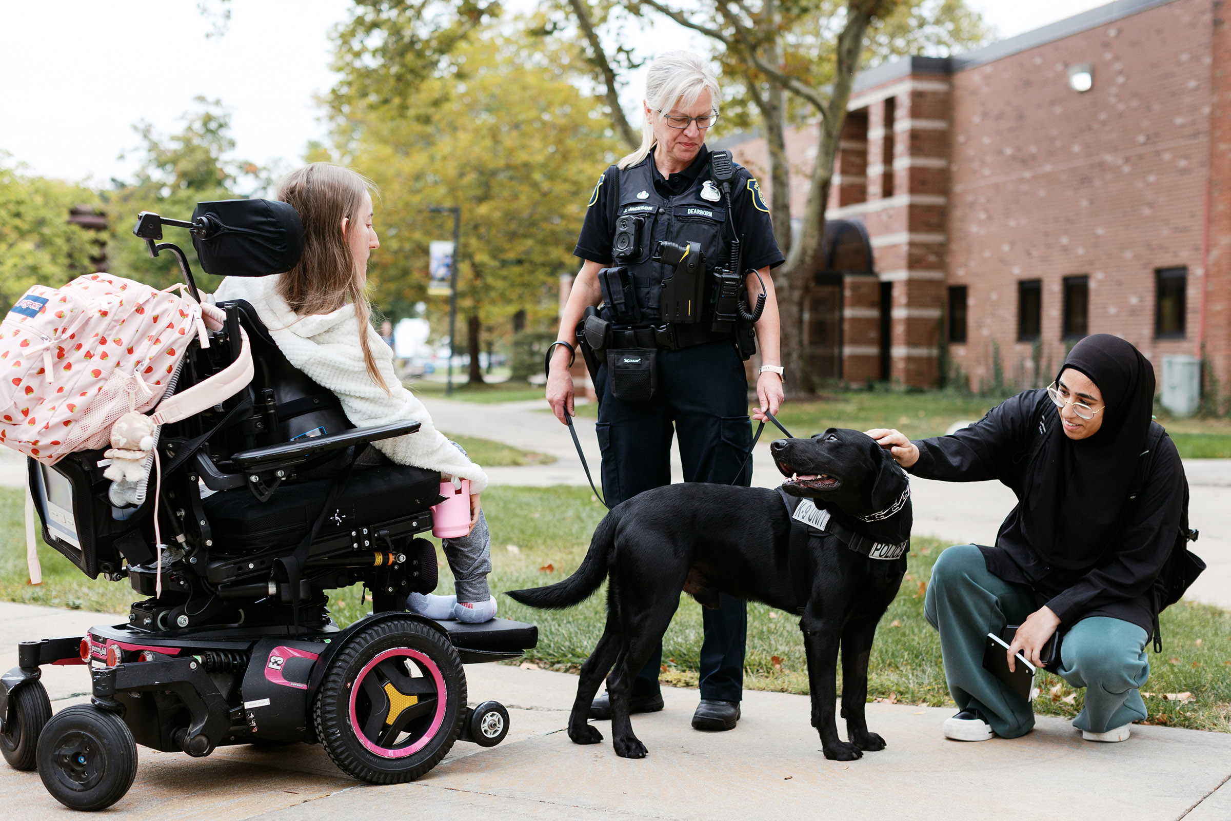 Bruce makes his debut as the first police dog at UM-Dearborn ...